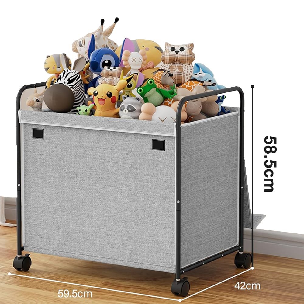 OEM ODM Fabric Childrens Toy Box on Wheels with Lid - Great Shine