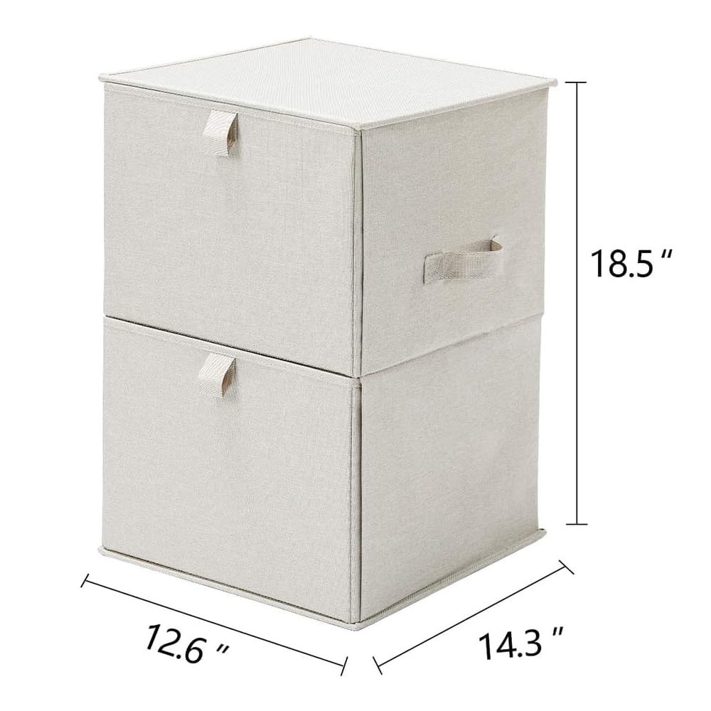 Wholesale Fabric 2 Tier Collapsible Storage Bins with Lids - Great Shine